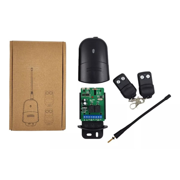 Kit Receptor Universal 433mhz + 2 Controles Compatible Con Varias Marcas